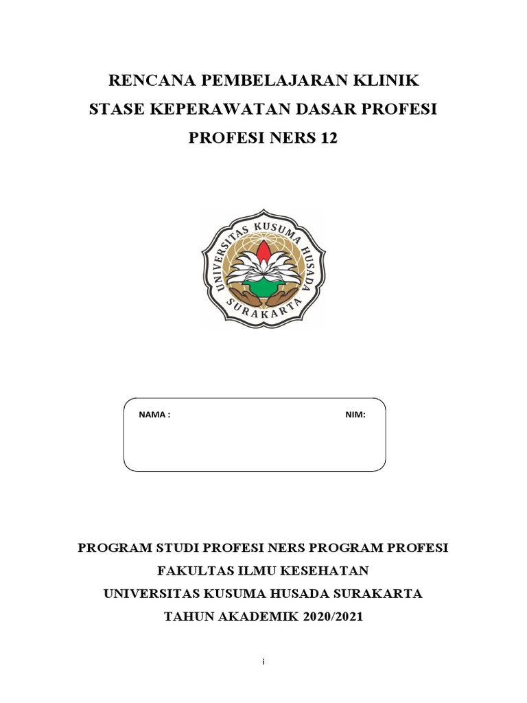 Rencana Pembelajaran Klinik KDP Ners 12-Dikonversi | PDF | Bisnis