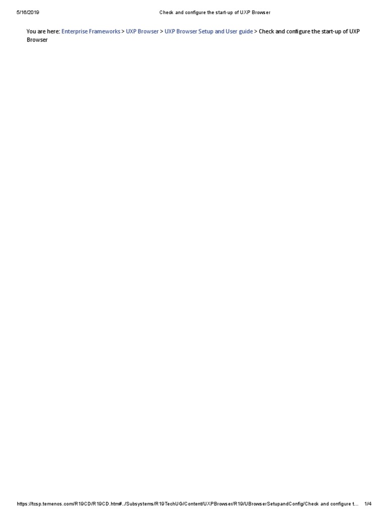 Check and Configure The Start-Up of UXP Browser | PDF | World Wide Web ...