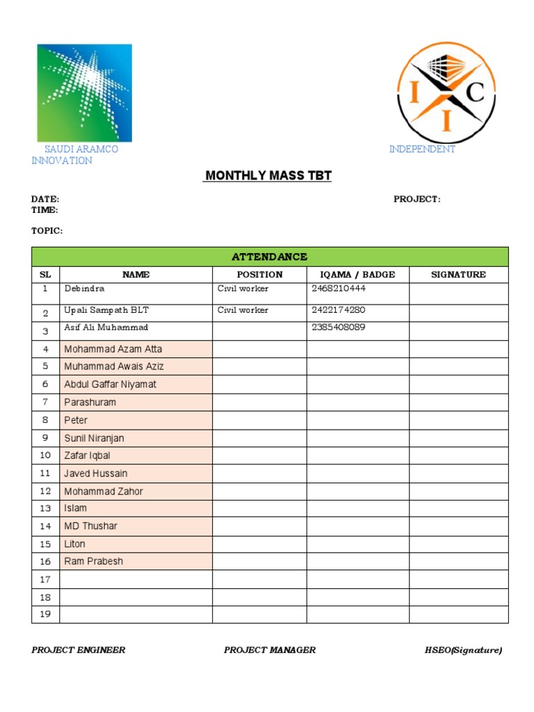 Monthly Mass TBT | PDF | Travel