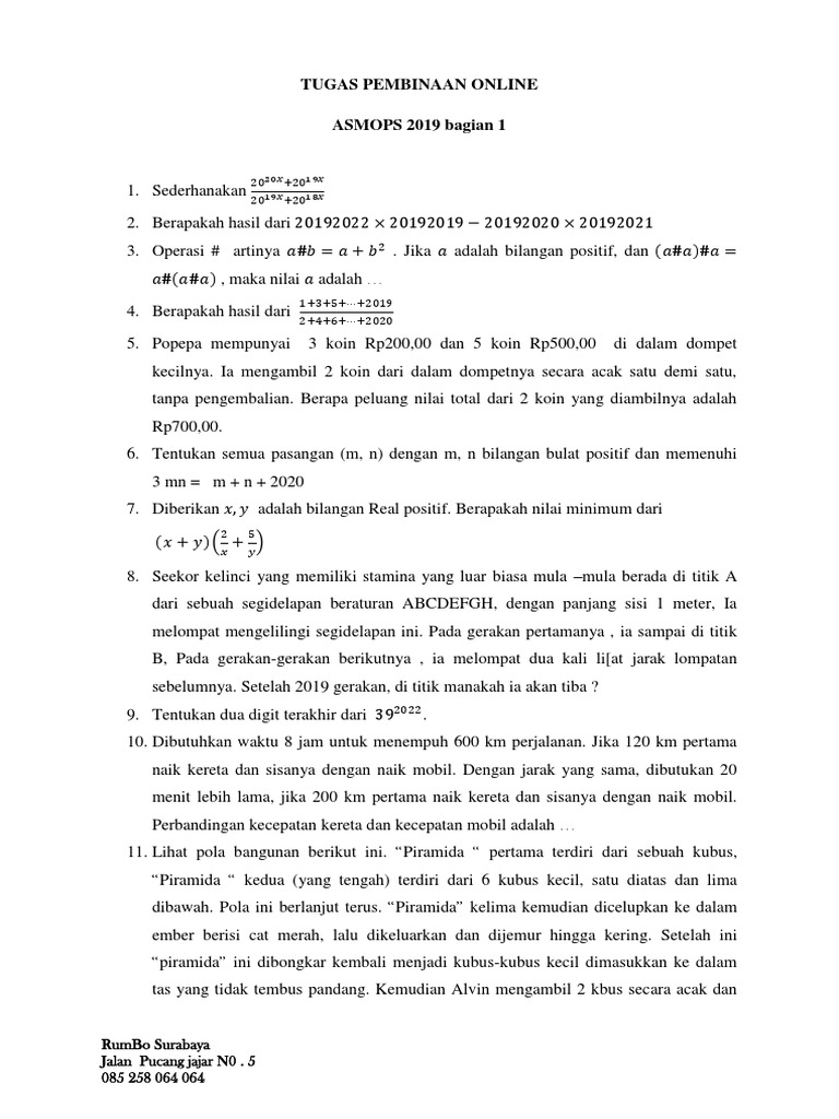 Asmops 2019 Part 1 | PDF