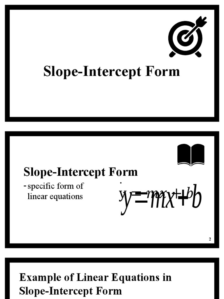 Slope-Intercept Form | PDF