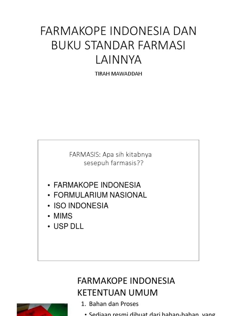 Farmakope | PDF