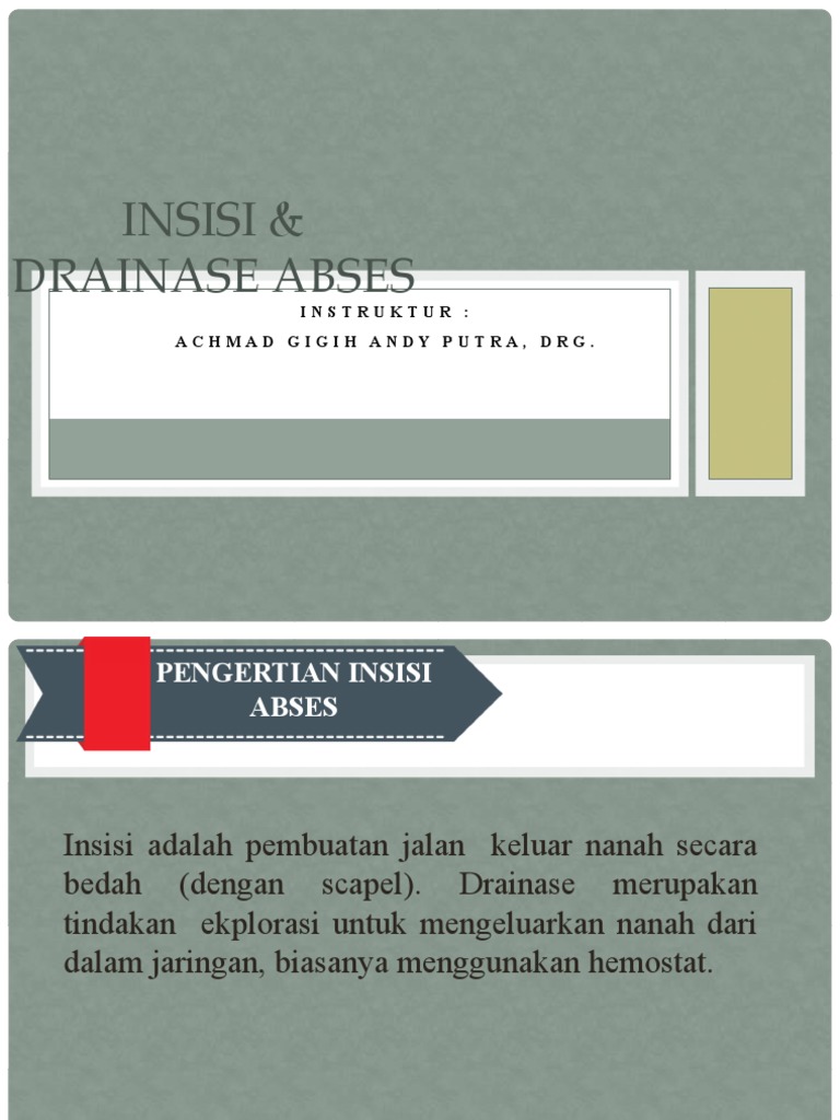 Insisi dan Drainase Abses | PDF