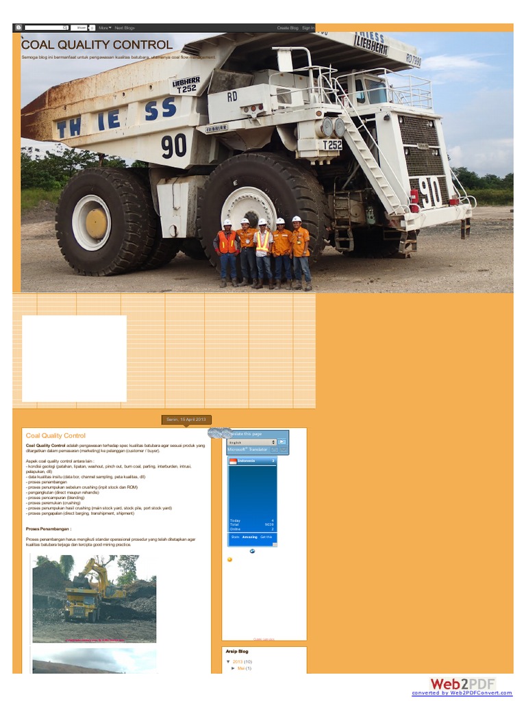 Coal Quality Control | PDF