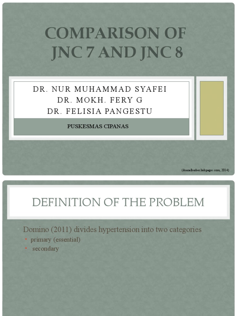 JNC 7 Vs JNC 8 | PDF | Hypertension | Blood Pressure