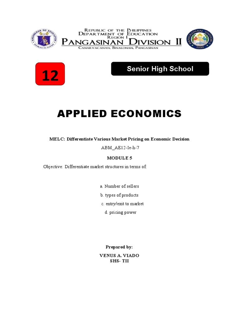 Applied Economics Module 5 | PDF | Monopoly | Perfect Competition