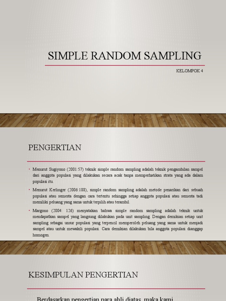 Simple Random Sampling | PDF