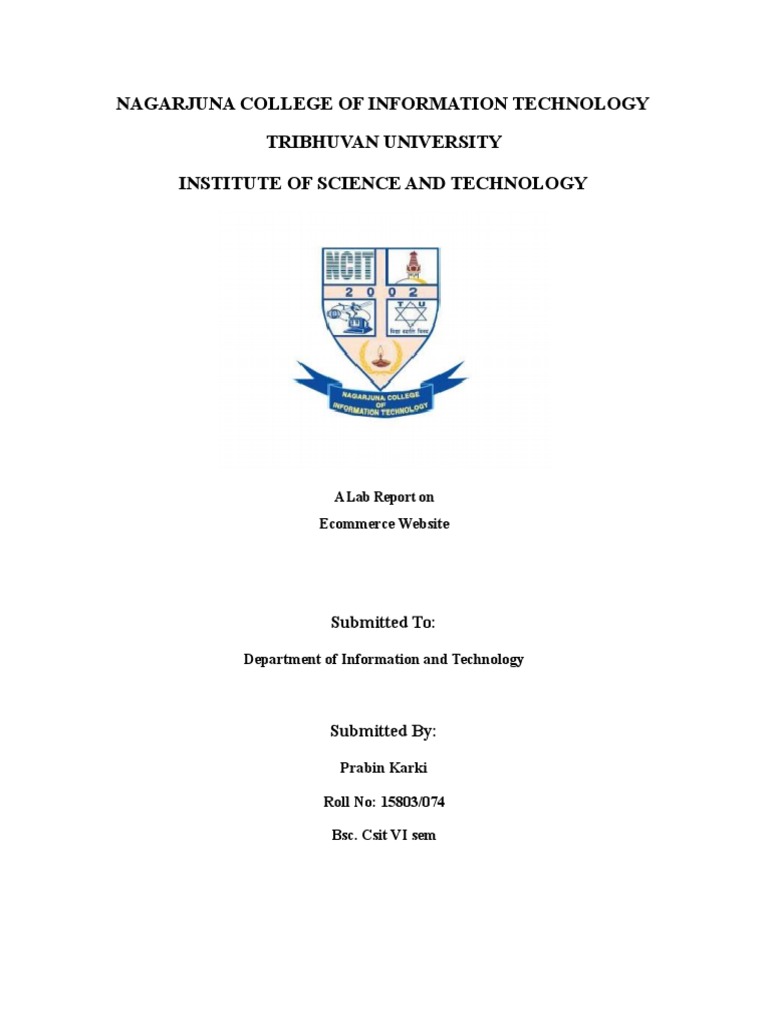 Nagarjuna College of Information Technology Tribhuvan University Institute of Science and ...