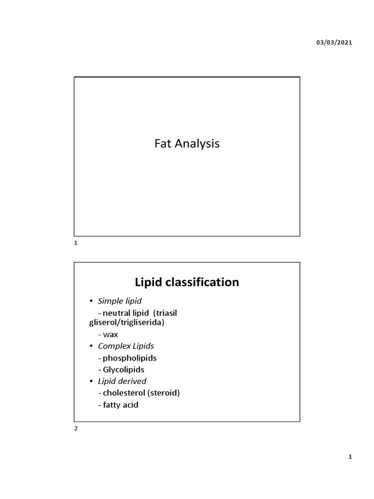 Fat Analysis and Oxidised Products Eng 2021 | PDF | Solvent | Iodine