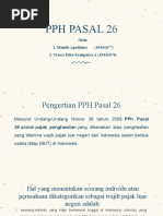 PPh Pasal 26 Ayat 4: Definisi dan Objek | PDF | Hukum