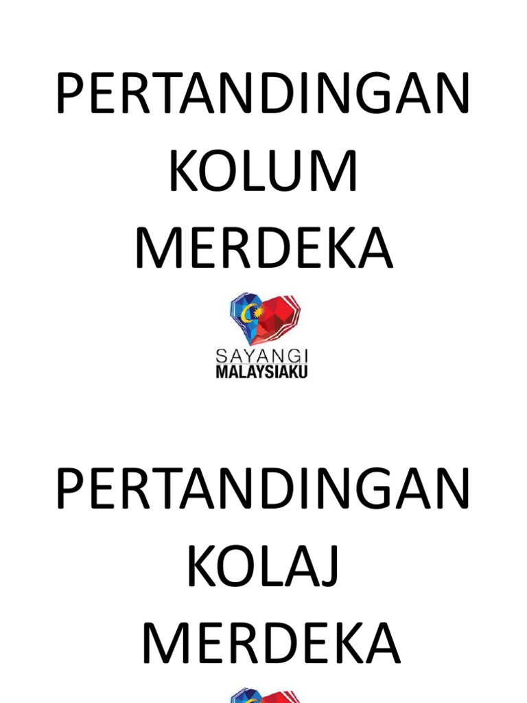 Pertandingan Kolaj Merdeka 2022 | PDF