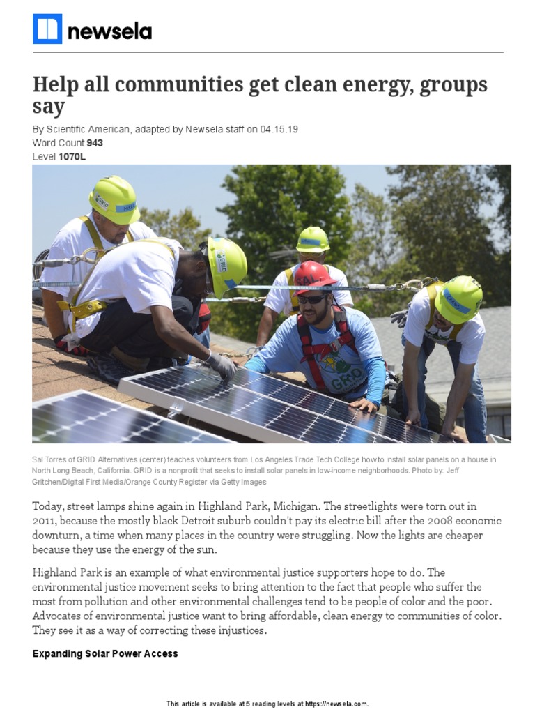 Article Solar-Power-Uneven-Benefits | PDF | Renewable Energy | Solar Energy