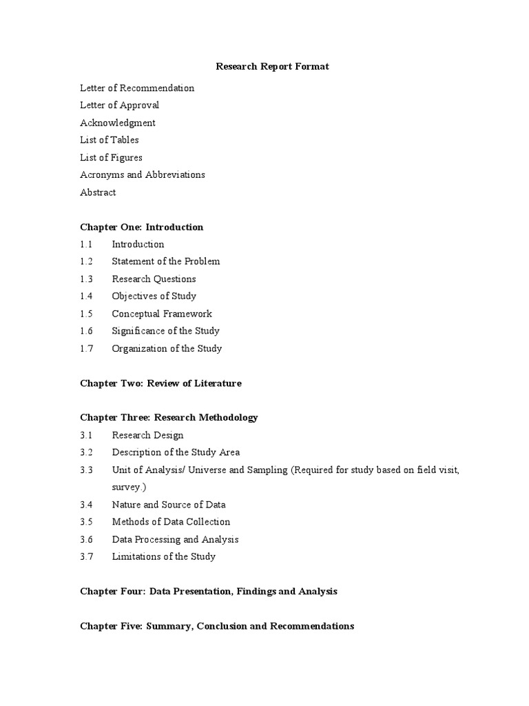 Research Report Format | PDF | Book Design | Data