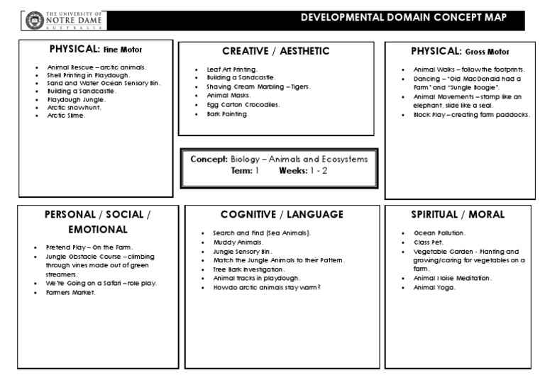 Developmental Domain Concept Map 1 | PDF