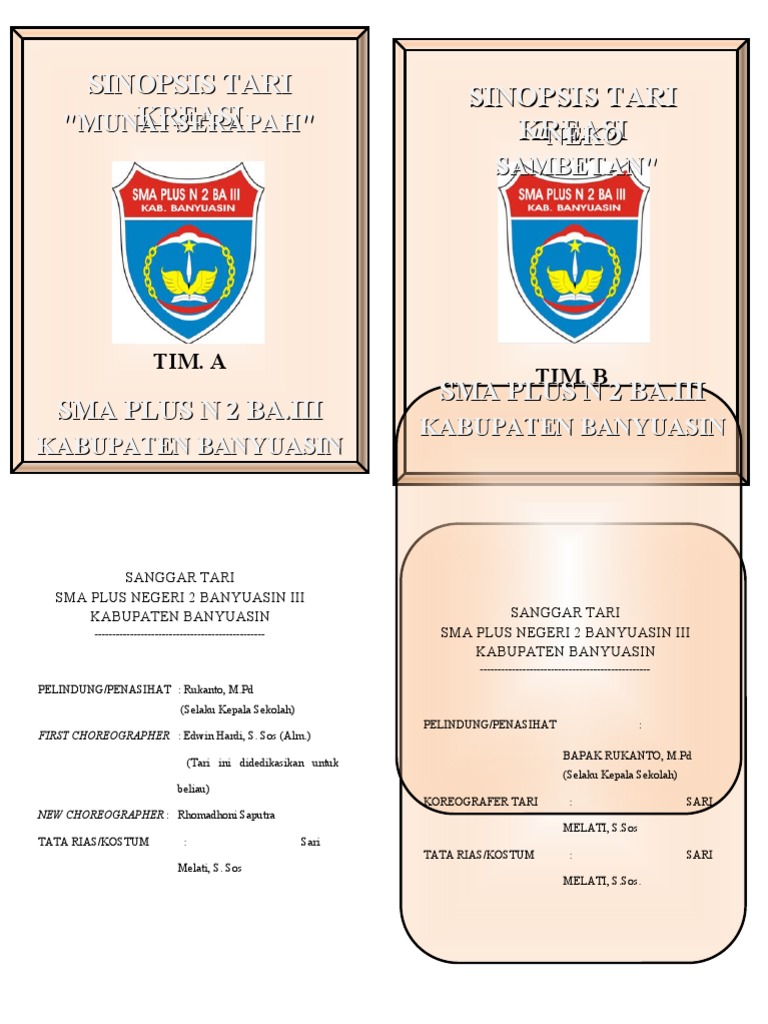 Sinopsis Tari Sma Plus N 2 Ba - III History Fair 2019 | PDF