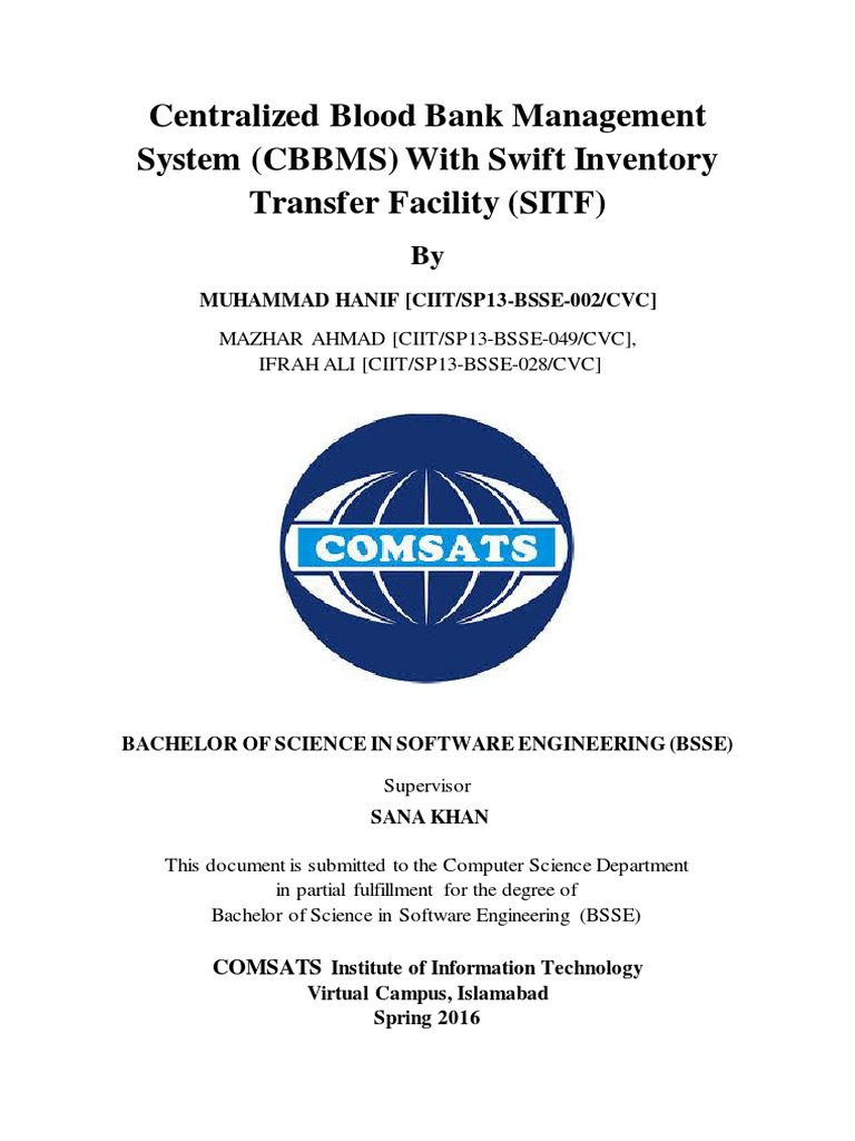 Centralized Blood Bank Management System | PDF | Web Application ...