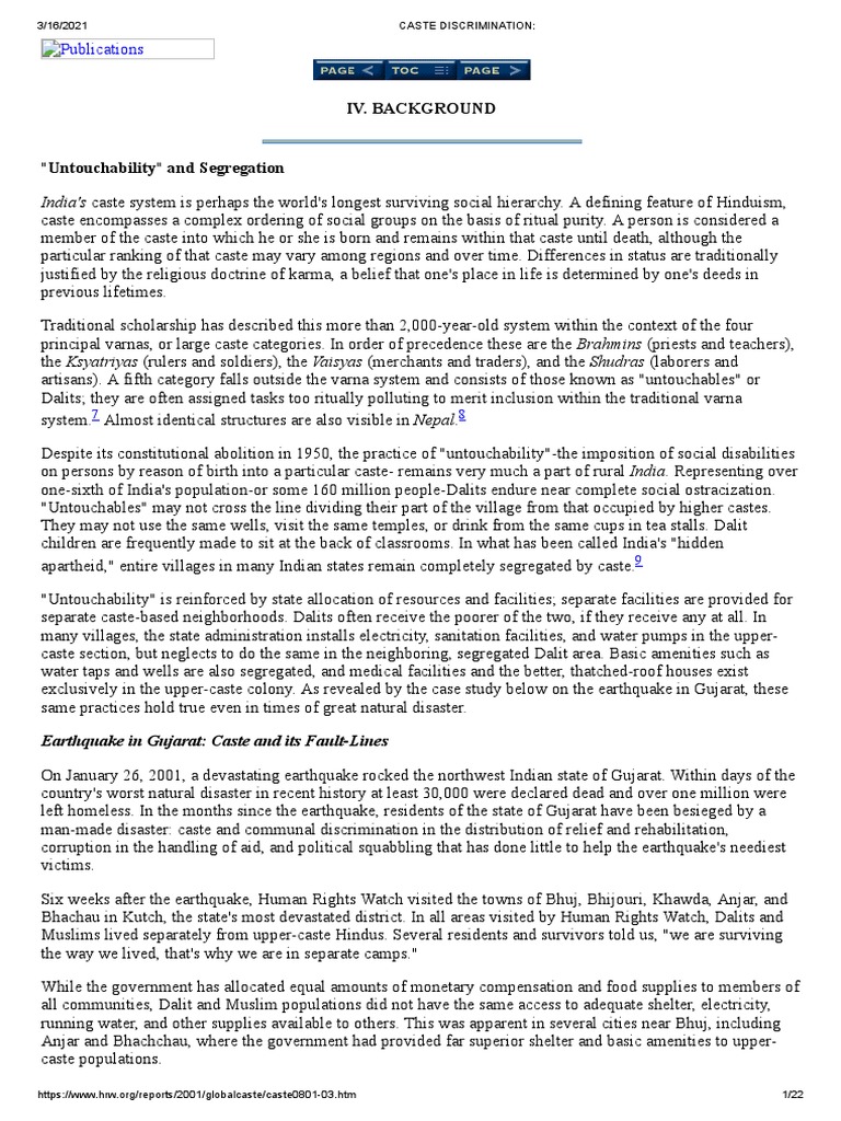 Caste Discrimination | PDF | Dalit | Caste