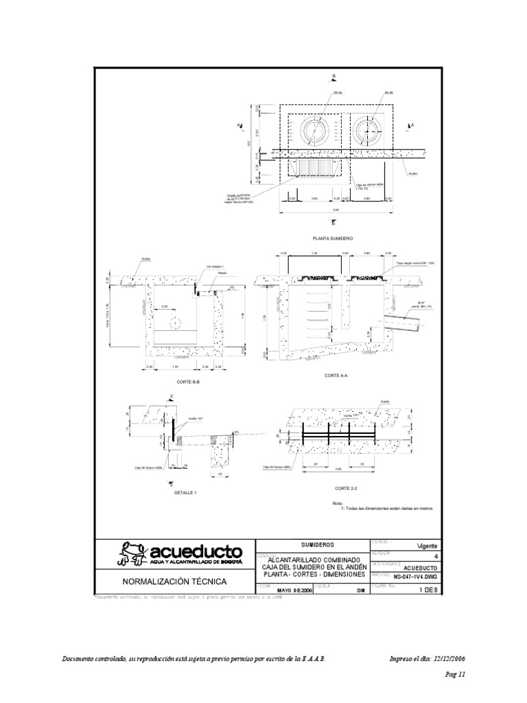 Graficos NS 047 V 4 0 Sumideros | PDF