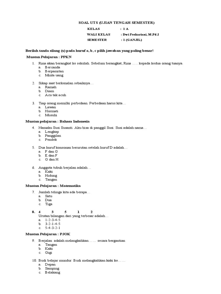 Soal Uts | PDF