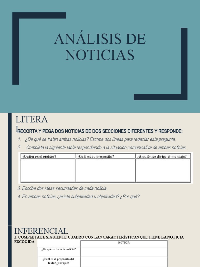 Análisis de Noticias | PDF