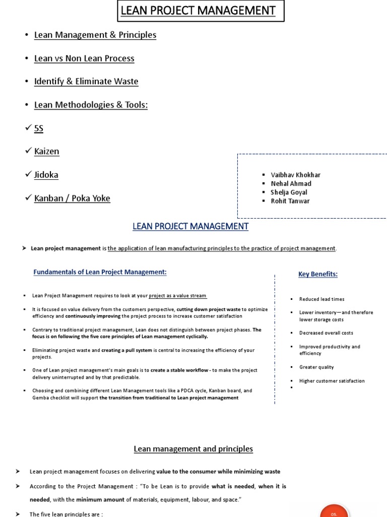 Learning Nuggets - Group A - Lean Project Management | PDF | Lean ...