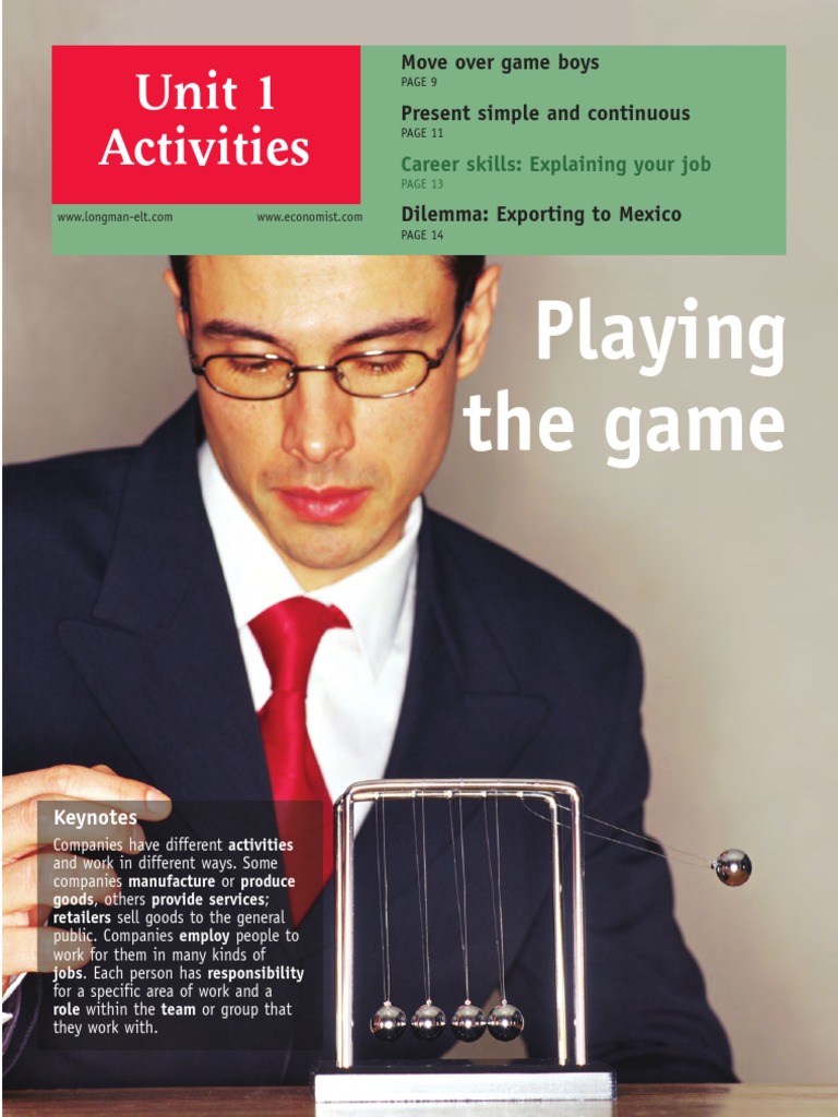 Unit 1 Activities: Playing The Game | PDF | General Electric | Video Games