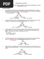 Pediatric Practice Math Problems Answer Key | PDF | Dose (Biochemistry ...