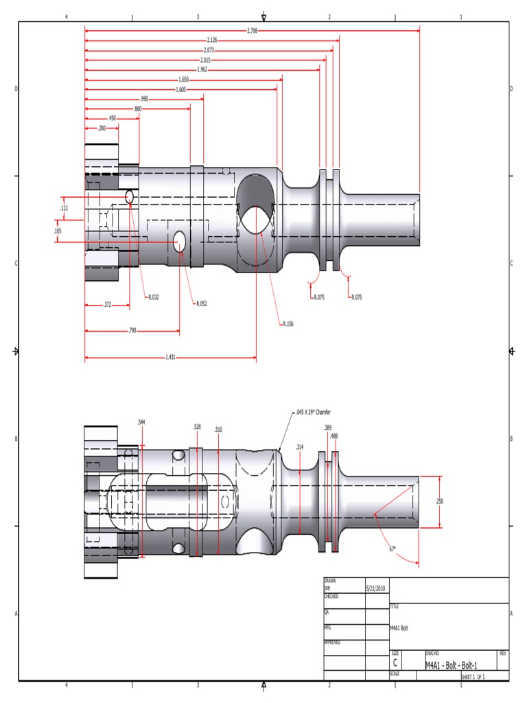 AR-15 Bolt Schematic Part 1 | PDF