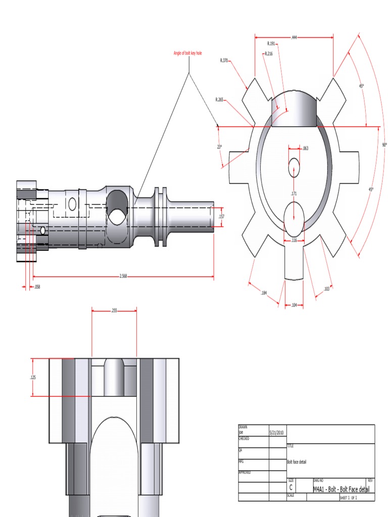 AR-15 Bolt Schematic Part 3 | PDF | Teaching Mathematics