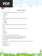 Earth's Rotation and Revolution (Grade 6) - Free Printable Tests and ...