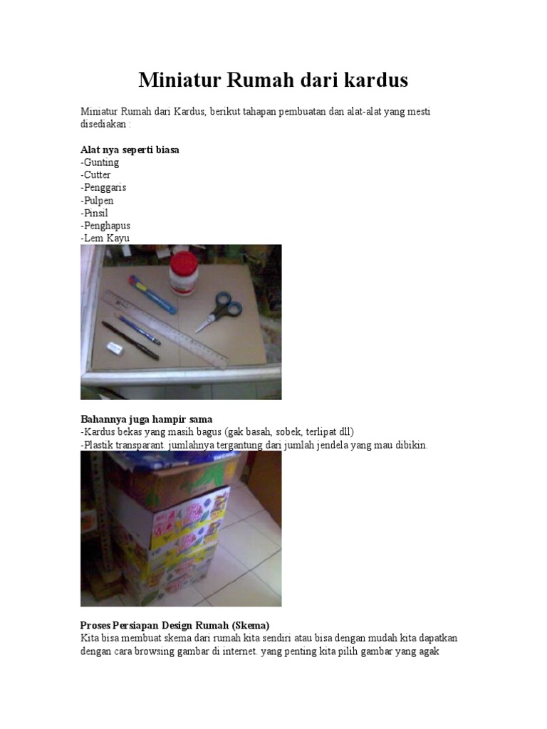Miniatur Rumah Dar1 | PDF | Griya & Taman | Seni
