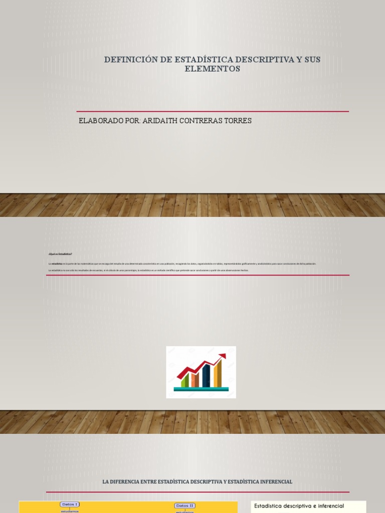 Definición de Estadística Descriptiva y Sus Elementos | PDF