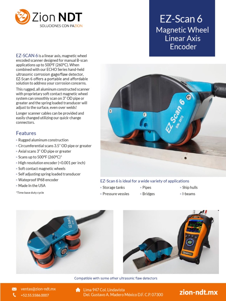 EZ-Scan 6: Magnetic Wheel Linear Axis Encoder | PDF | Medical ...
