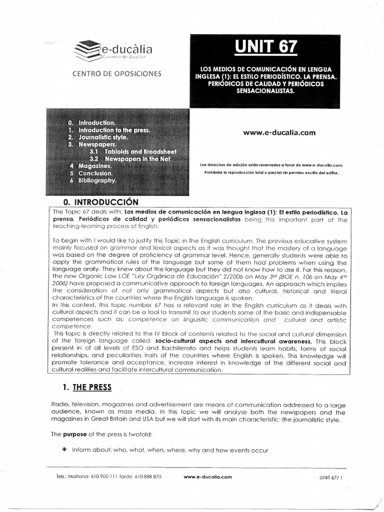 Tema 67 | PDF