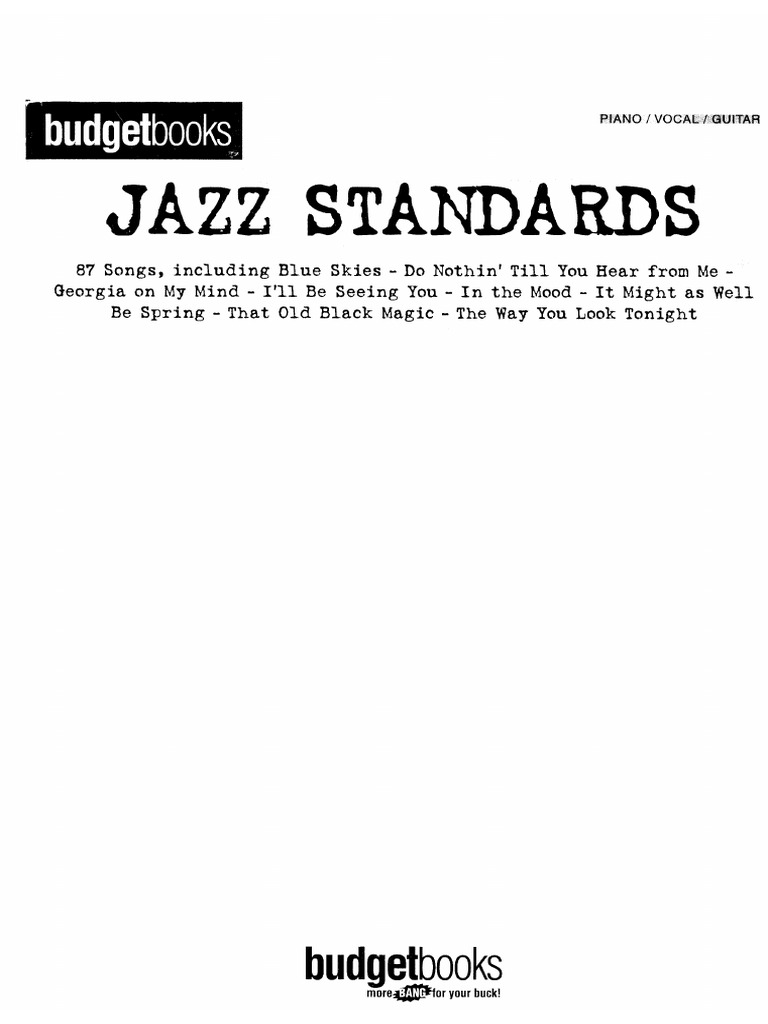 HL00310830 - Jazz Standards (Budget Books) | PDF