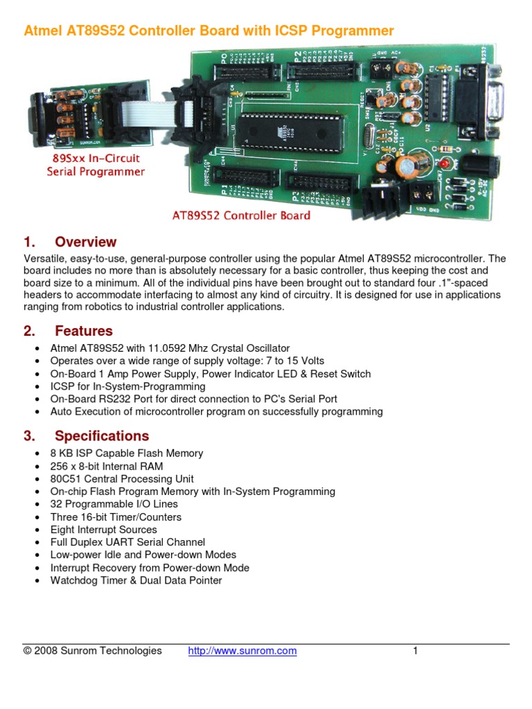 AT89S52 | PDF | Computer Engineering | Digital Electronics