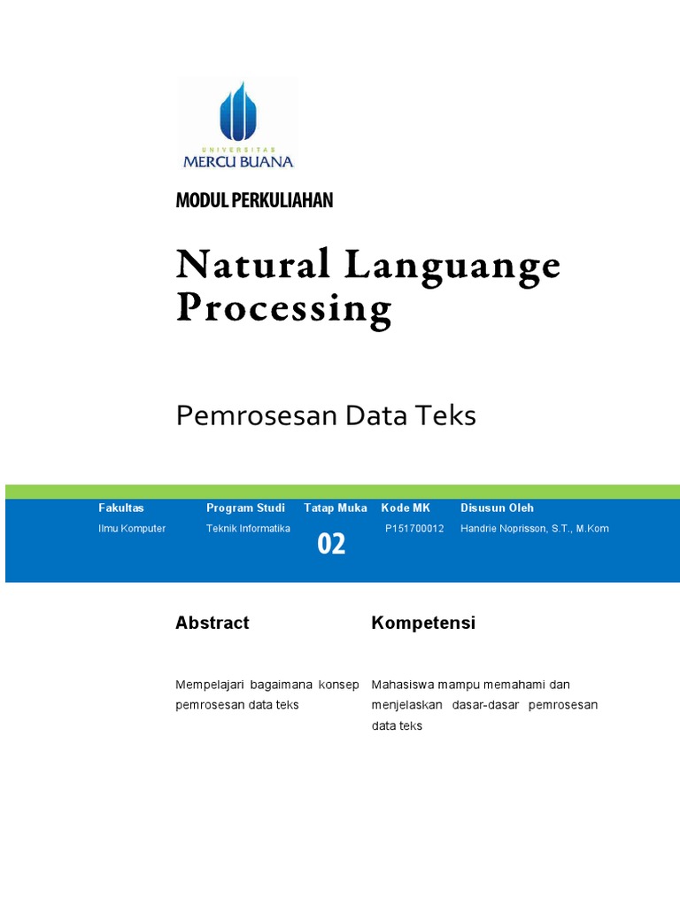 NLP-Pertemuan2-Pemrosesan Data Teks | PDF