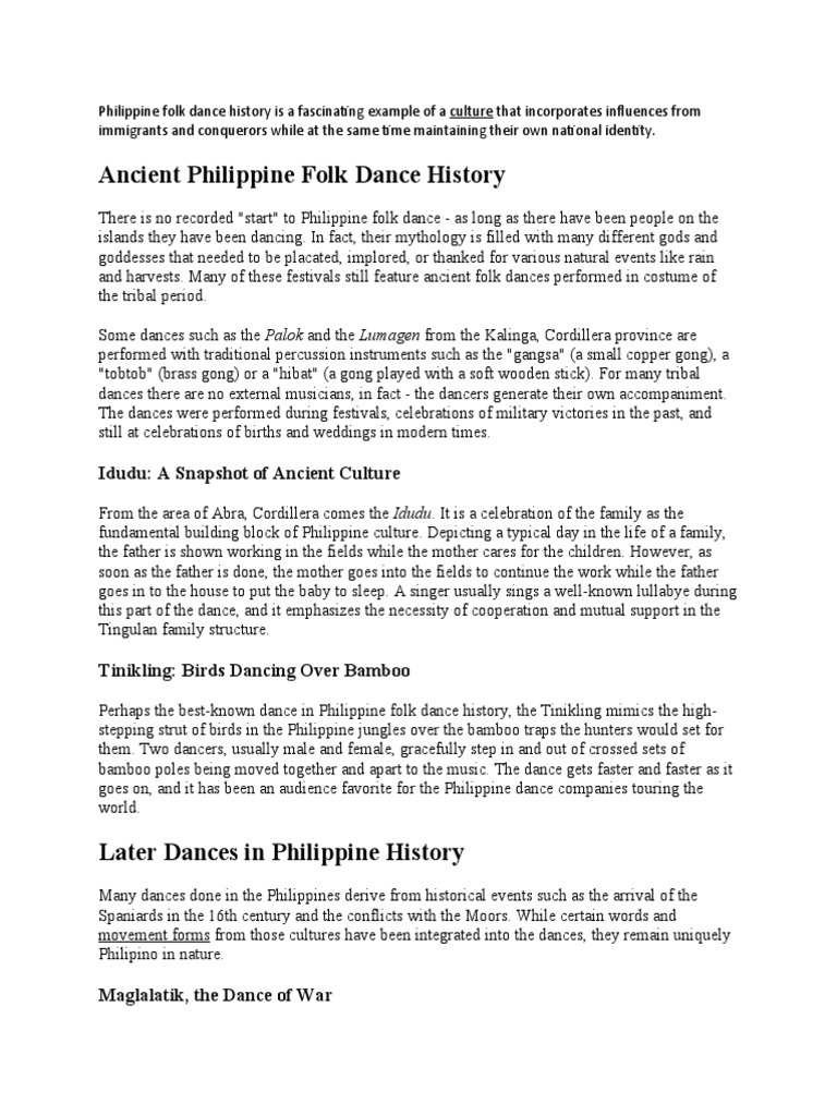 Ancient Philippine Folk Dance History: Idudu: A Snapshot of Ancient ...