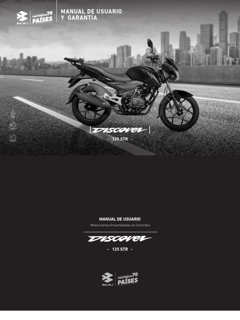 Discover Manual Bajaj | PDF | Motocicleta | Transmisión (Mecánica)