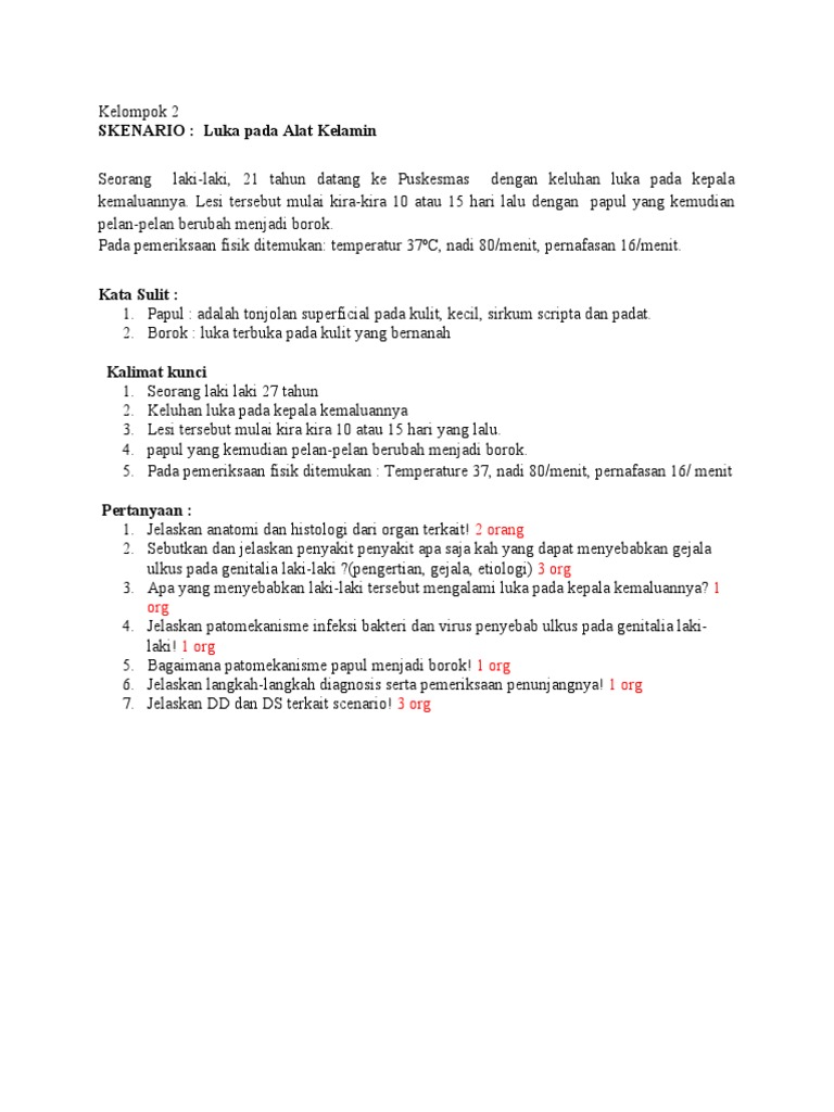 Notulensi Tutorial 1 Modul Ulkus Pada Alat Kelamin | PDF | Pengembangan Diri | Kesehatan Holistik