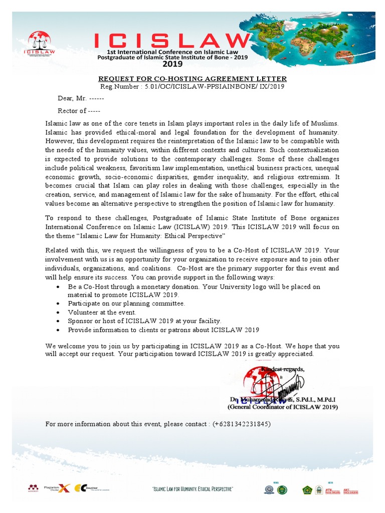 Co-Hosting Letter | PDF