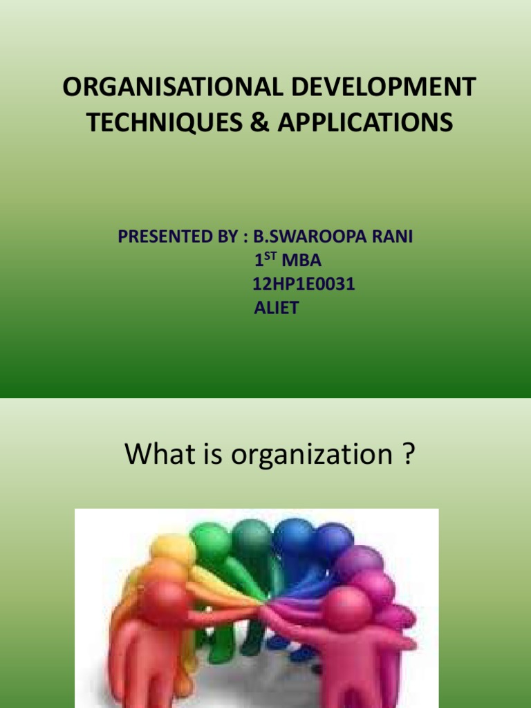 Organizational Development Techniques | PDF | Organization Development ...