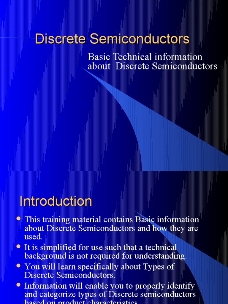 Overview of Discrete Semiconductors | PDF | Field Effect Transistor ...