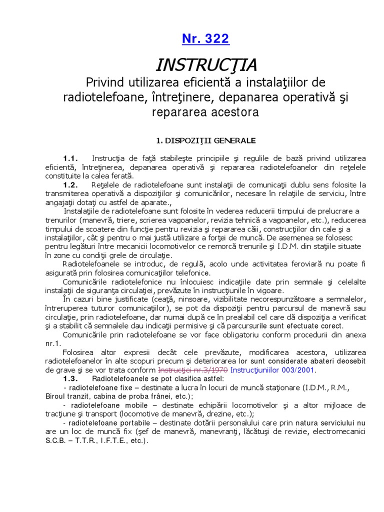 22 - Instructia Nr. 322 Din 1975 | PDF