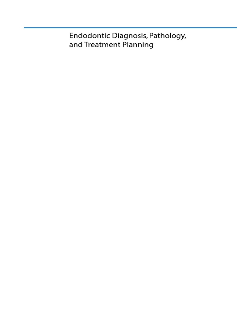 Endodontic Diagnosis, Pathology, and Treatment Planning | PDF | Tooth ...