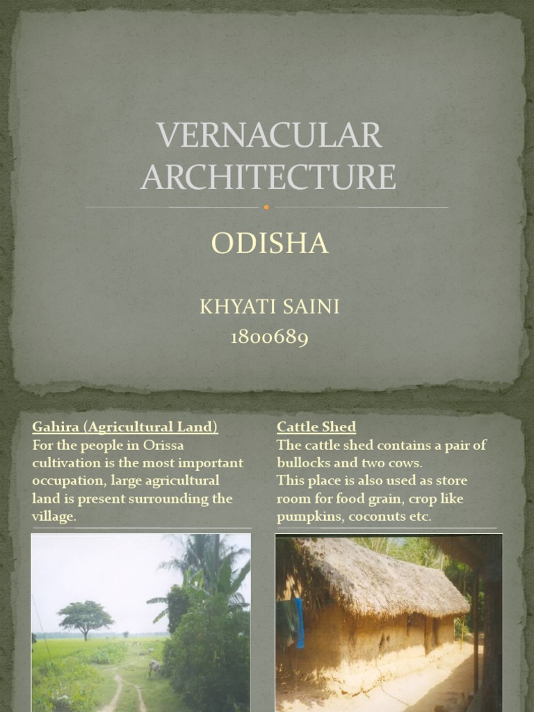 Vernacular House Design in Odisha | PDF | Roof | Architectural Elements