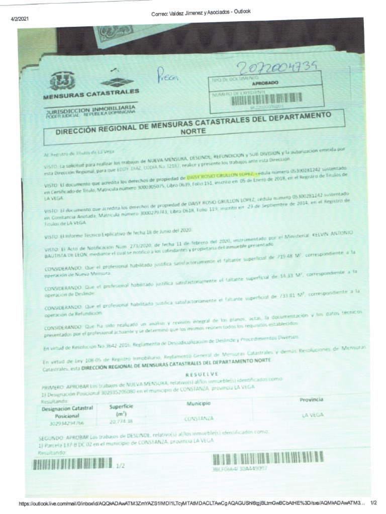 Aprobación de Subdivisión | PDF