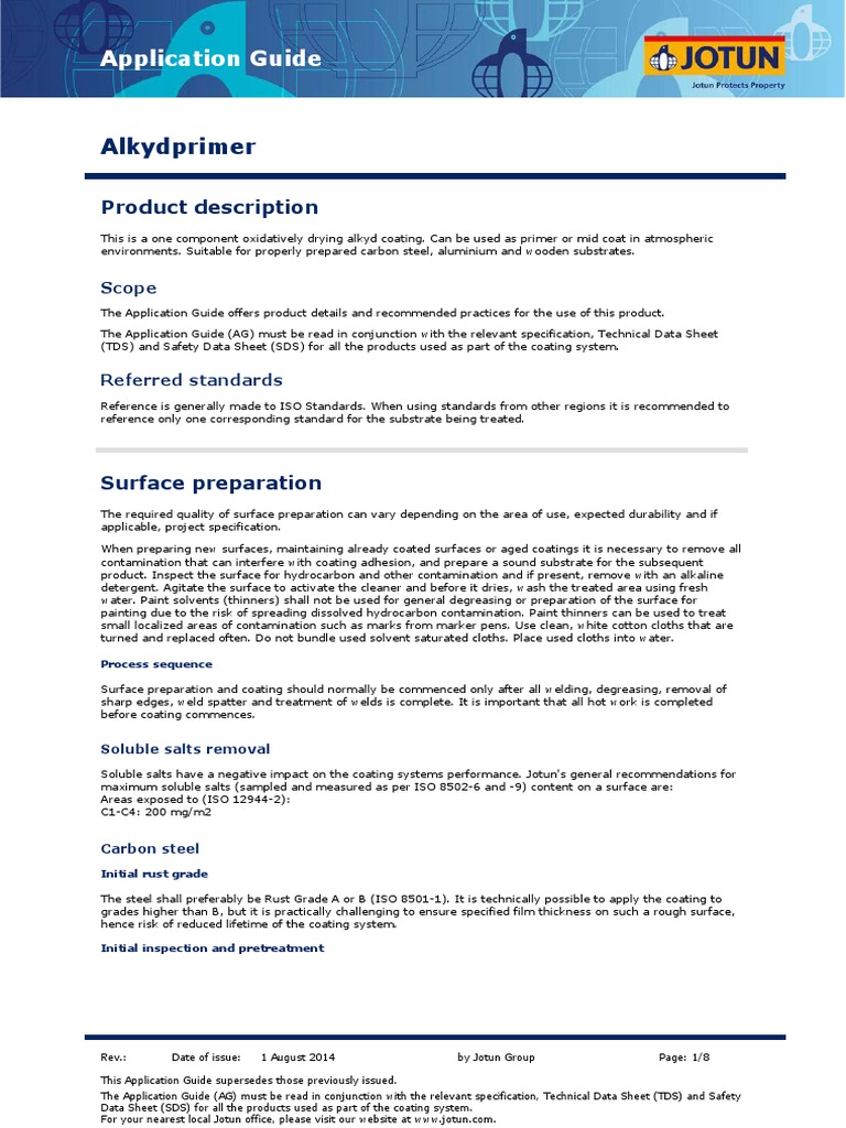 Application Guide - Alkyd Primer | PDF | Abrasive | Paint