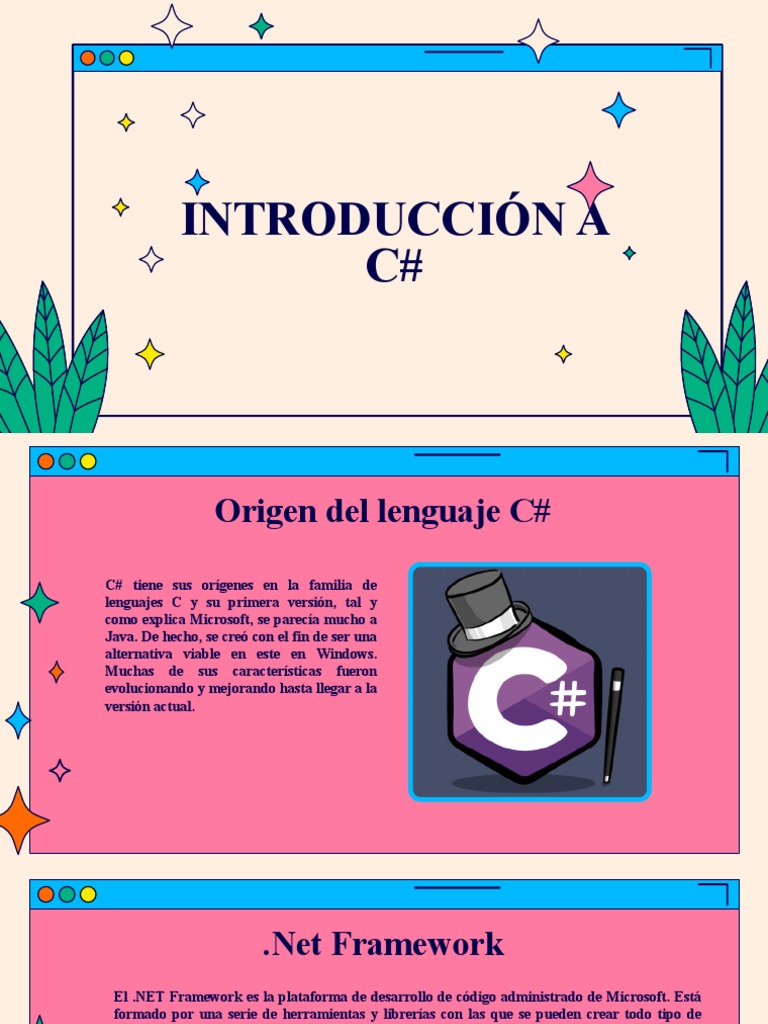 Introducción A C# | PDF | Software de la aplicacion | Variable ...