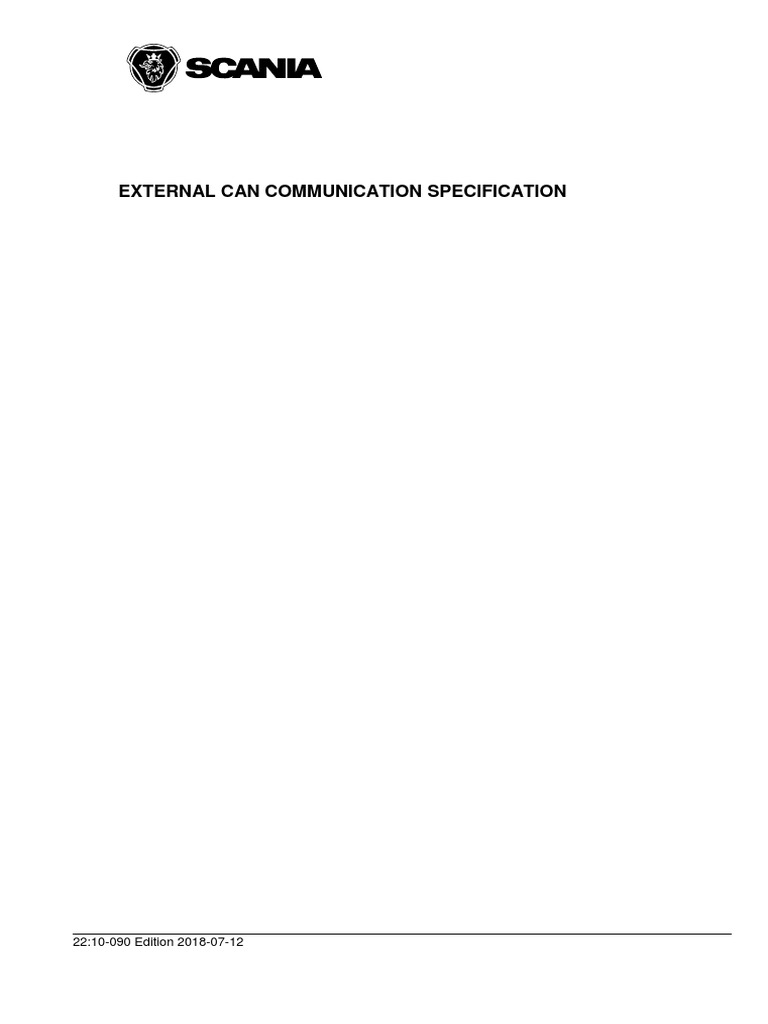 External Can Communication Specification: 22:10-090 Edition 2018-07-12 ...
